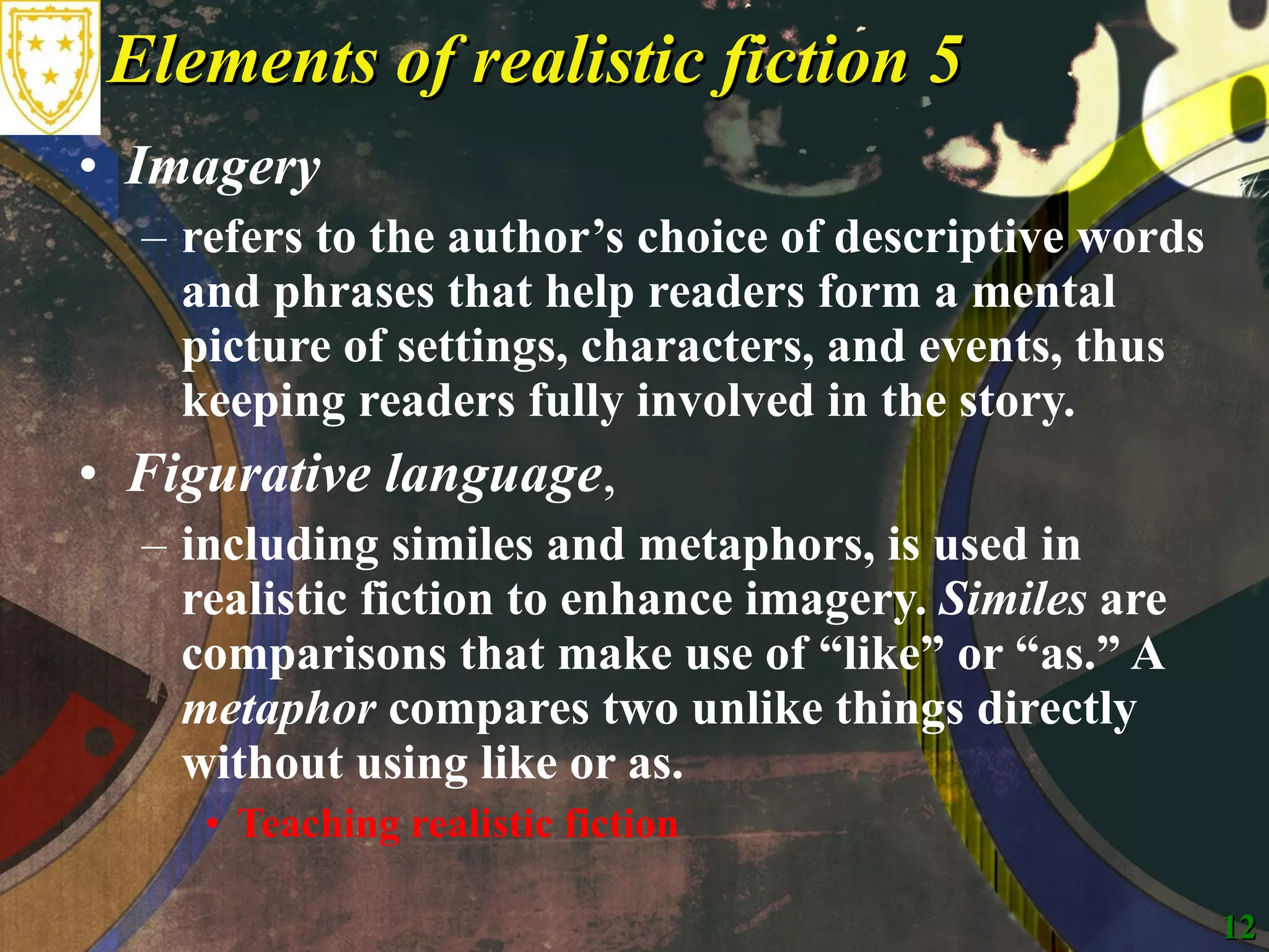 Realistic Fiction 2003 version | PPT | Fiction | Books and Literature