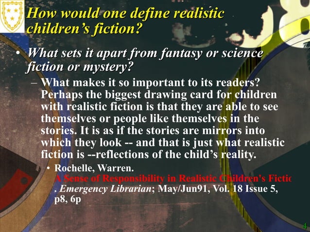 Realistic Fiction 2003 version | PPT