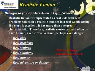 Realistic fiction . . . and mice | PPTX | Fiction | Books and Literature