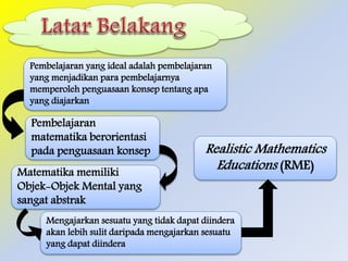 Realistic mathematics education (rme) | PPTX