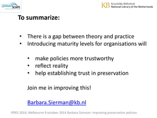 Realistic preservation policies b sierman-def | PDF | Technology ...