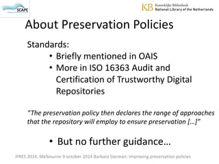 Realistic preservation policies b sierman-def | PDF | Technology ...