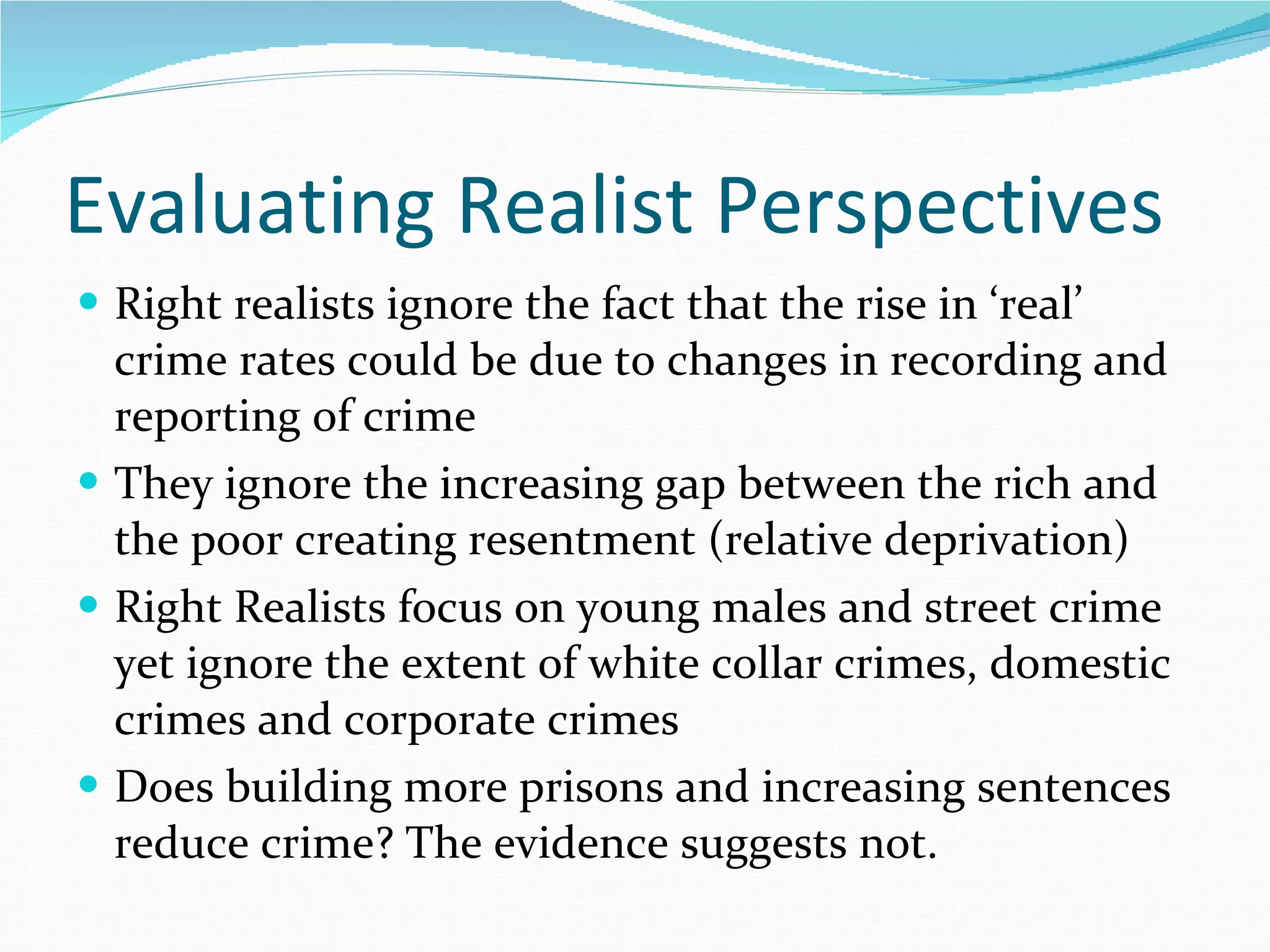 Realist perspectives of crime | PPT
