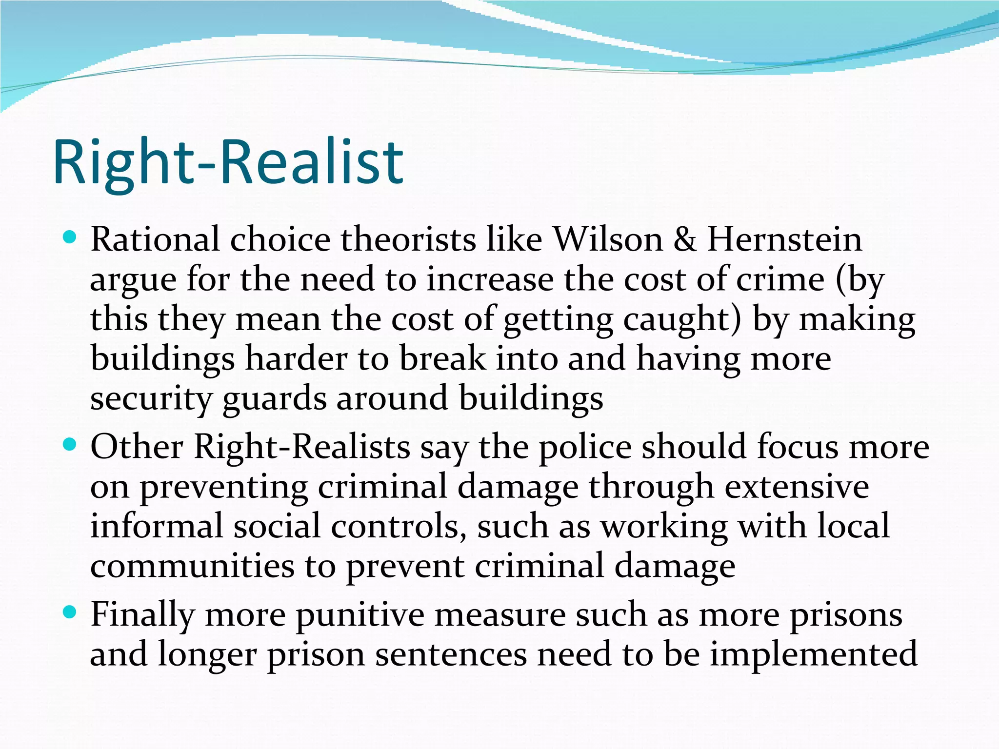Realist perspectives of crime | PPT