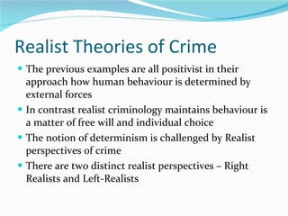 Realist perspectives of crime | PPT