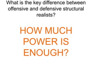 Realist theories of global politics | PPTX