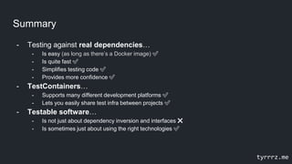 Reality-Driven Testing using TestContainers | PPT