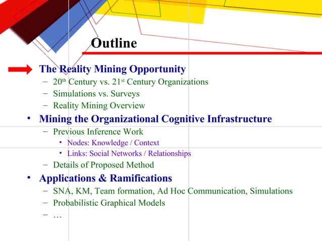 Reality Mining (Nathan Eagle) | PPT | Internet of Things | Internet