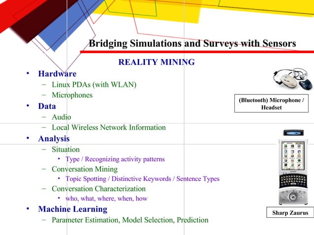 Reality Mining (Nathan Eagle) | PPT | Internet of Things | Internet
