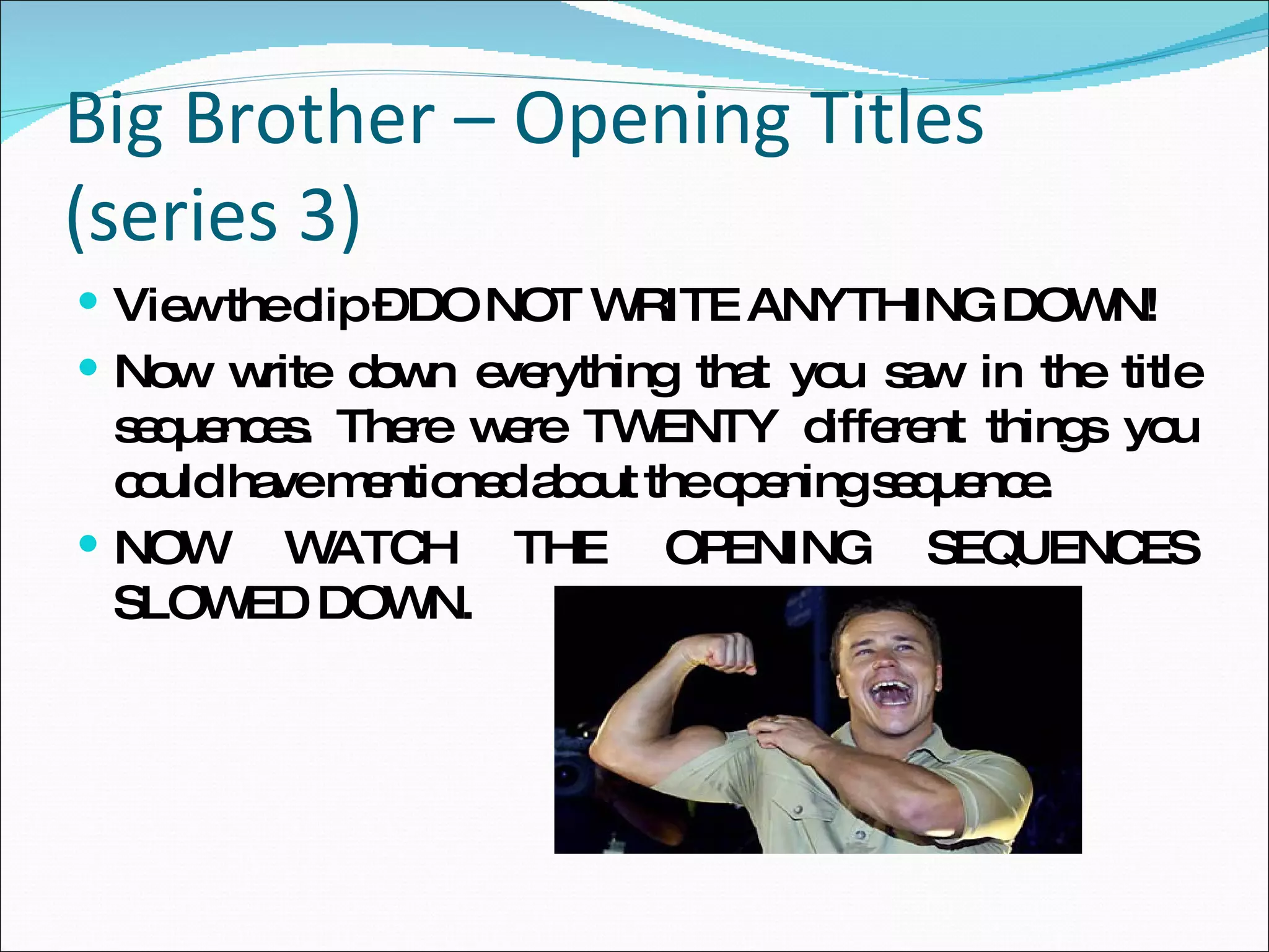 Reality Tv Big Brother 2 | PPT