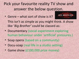 Reality Tv Introduction | PPT