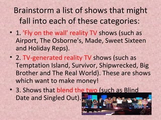 Reality Tv Introduction | PPT
