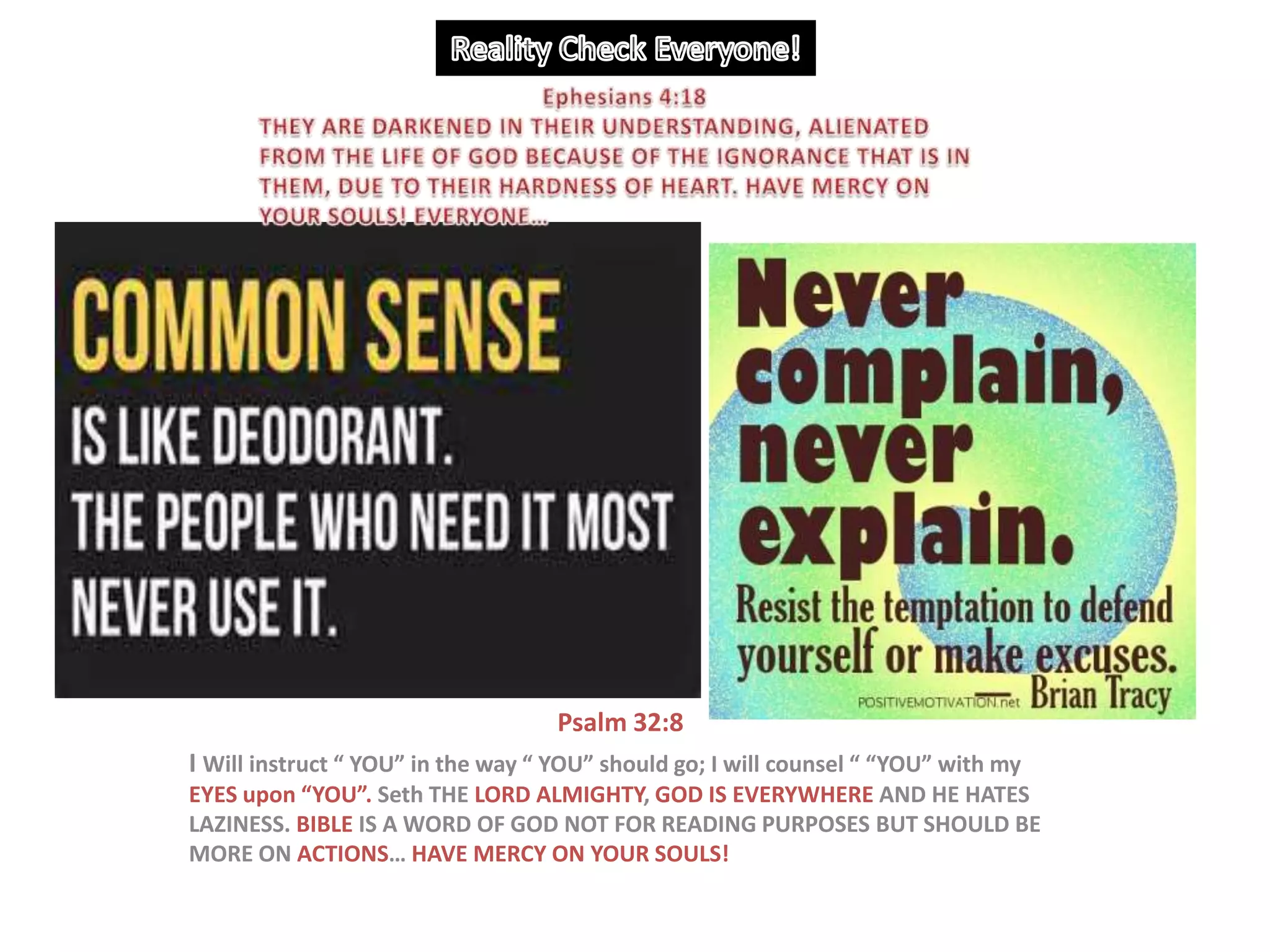 Reality check everyone! | PPTX