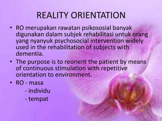 Reality orientation | PPTX