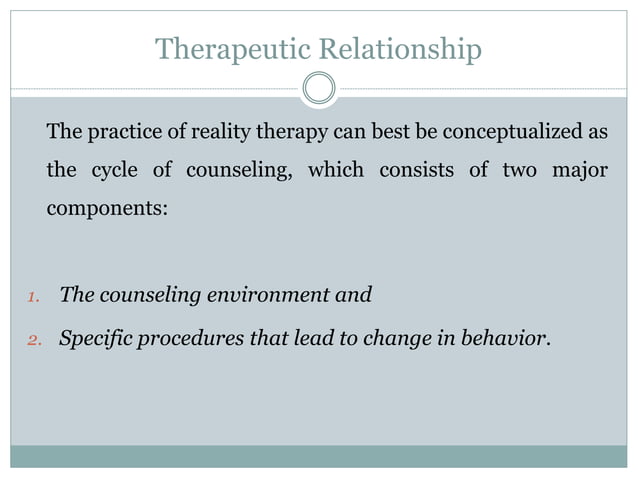 Reality therapy | PPTX