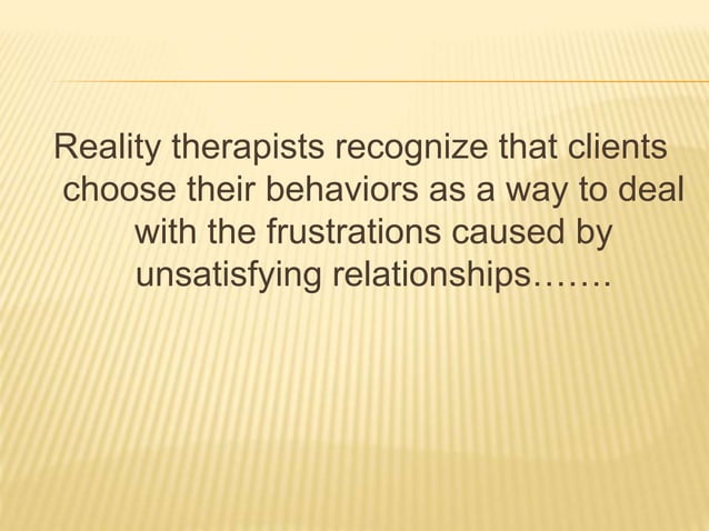 Reality Therapy | PPT