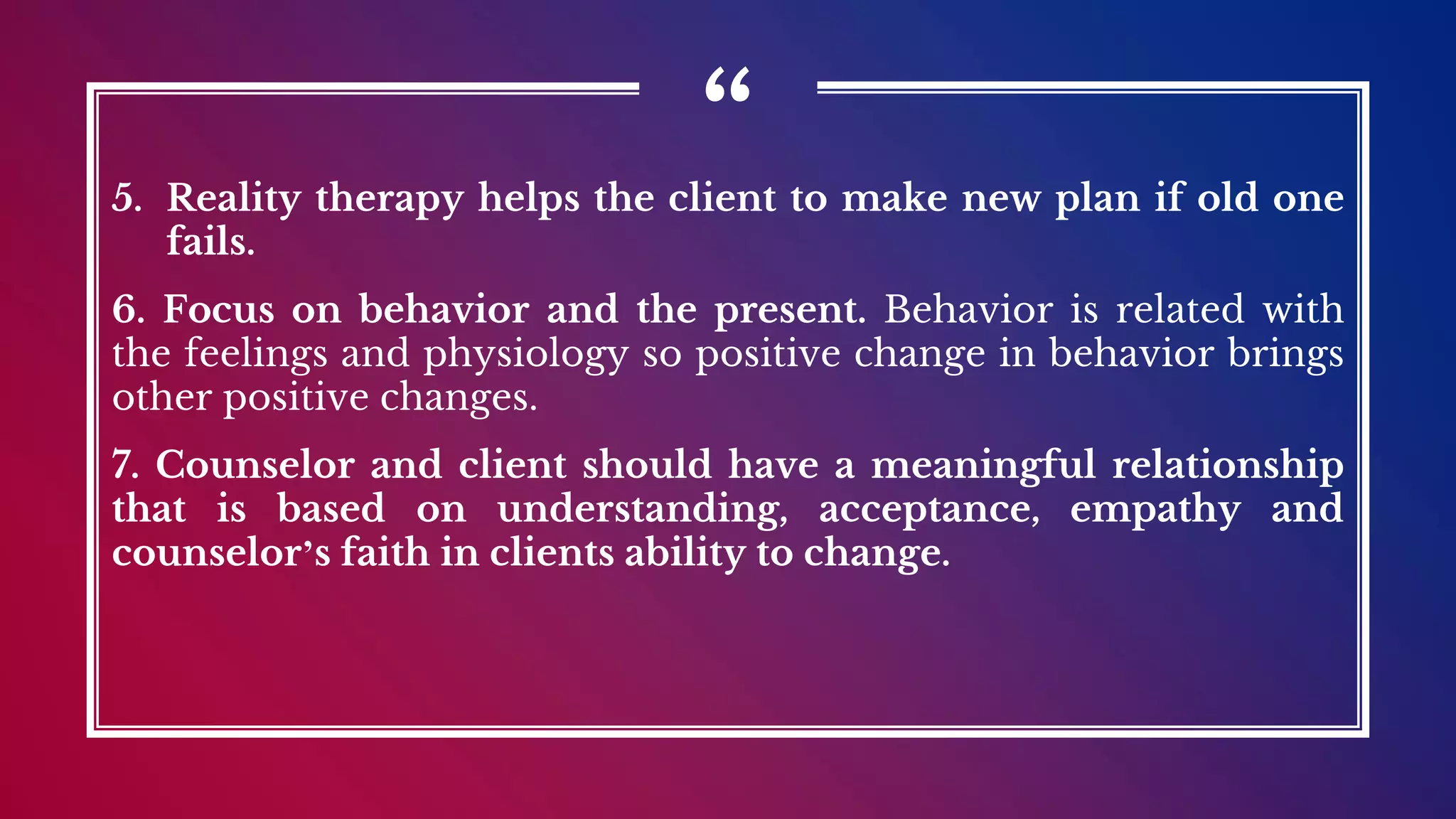 Reality therapy | PPTX
