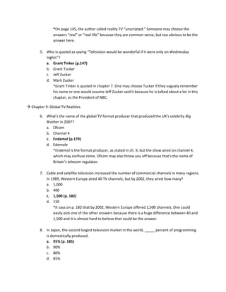 Reality tv final 10 questions | DOCX