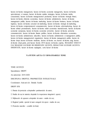 Realizam la comanda lucrari de licenta disertatie originale | DOCX