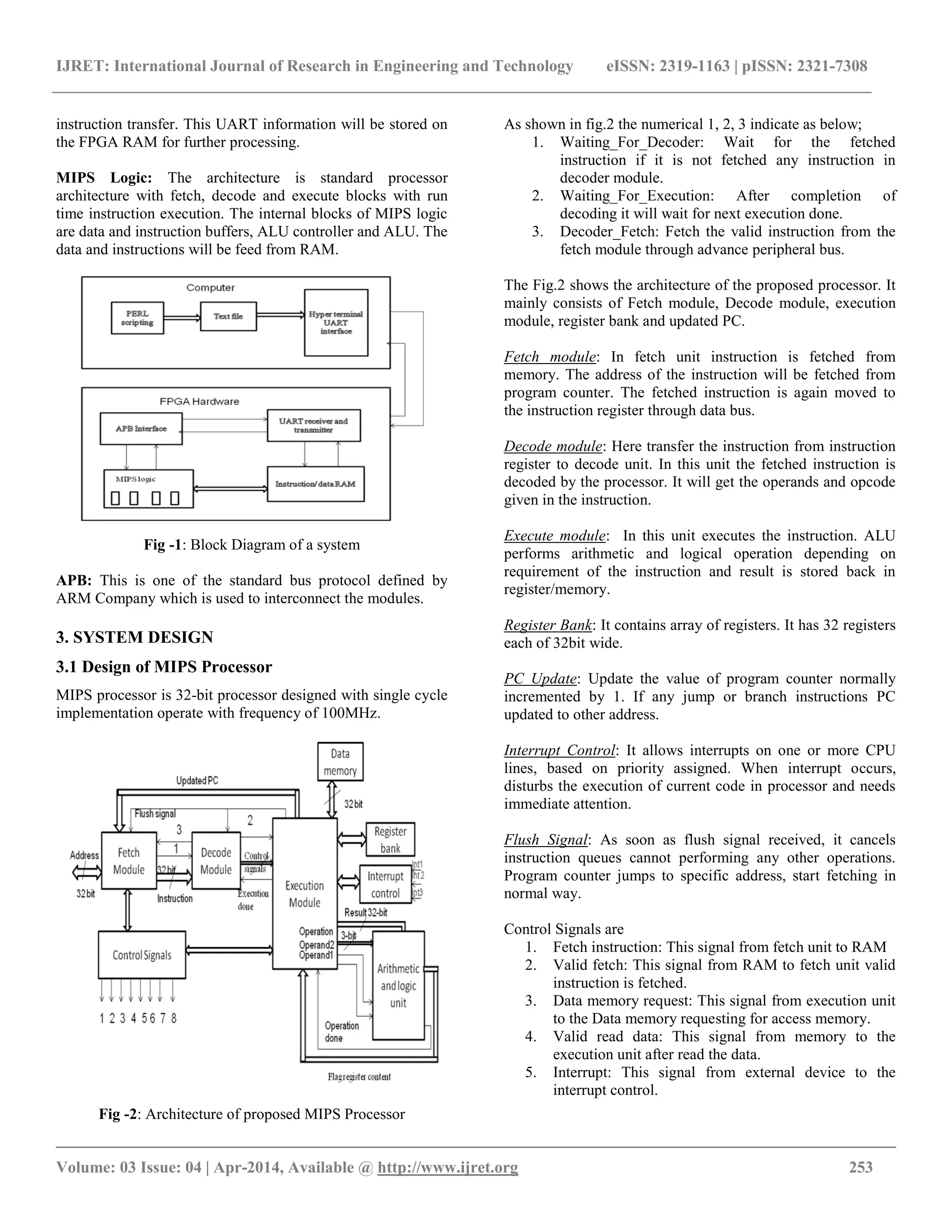 Realization Of High Performance Run Time Loadable Mips Soft Core