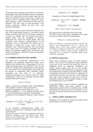 Realization of ofdm based underwater acoustic communication | PDF
