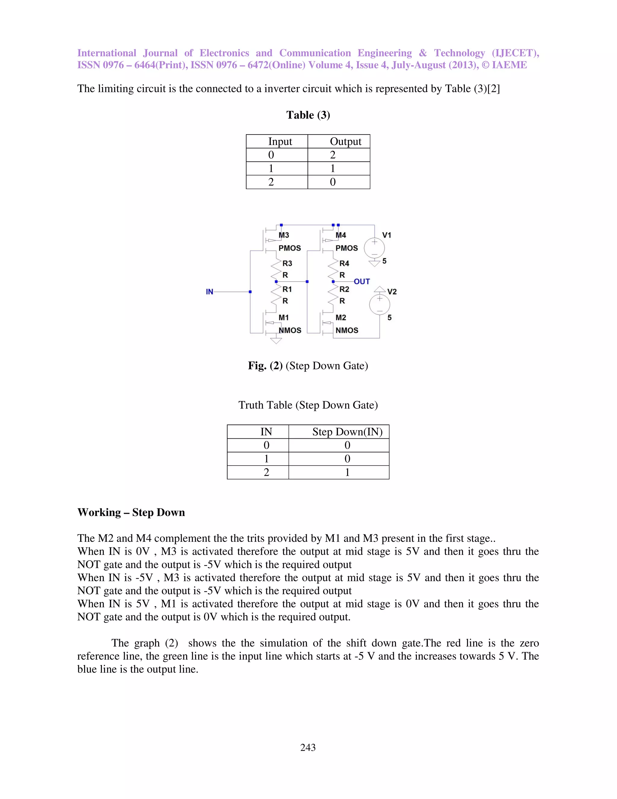 Realization of ternary logic based shift up, shift down using mosfet-2 | PDF | Programming ...