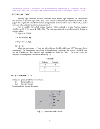 Realization of ternary logic based shift up, shift down using mosfet-2 | PDF | Programming ...