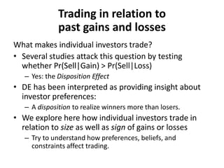 Are Investors Really Reluctant to Realize Their Losses? The Disposition ...