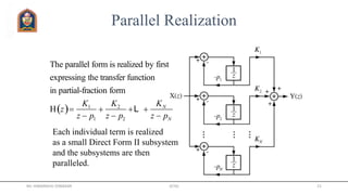 Realizations of discrete time systems 1 unit | PPTX