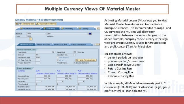 Realize the potential of sap material ledger