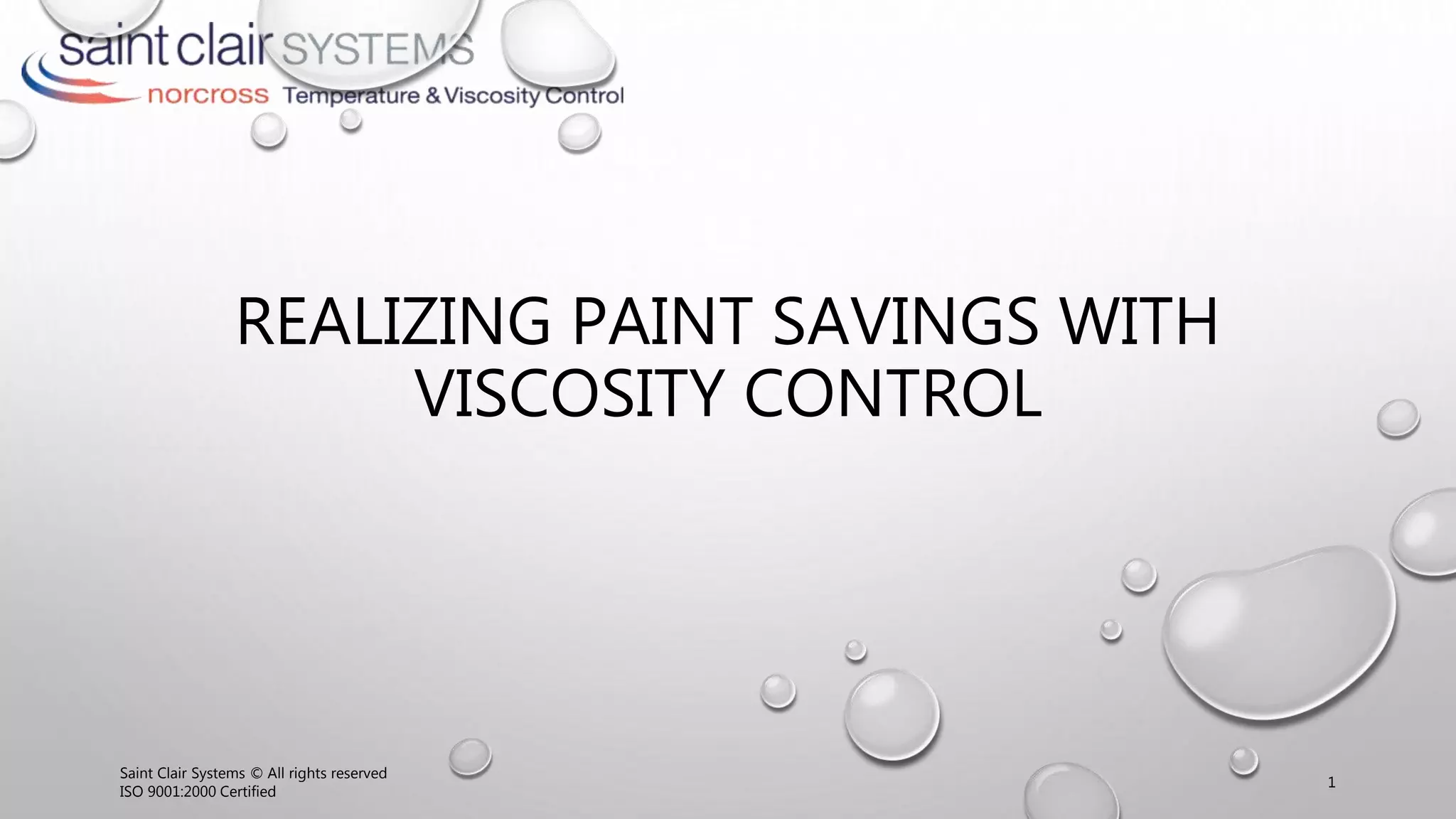 Realizing Paint Savings With Viscosity Control | PPTX