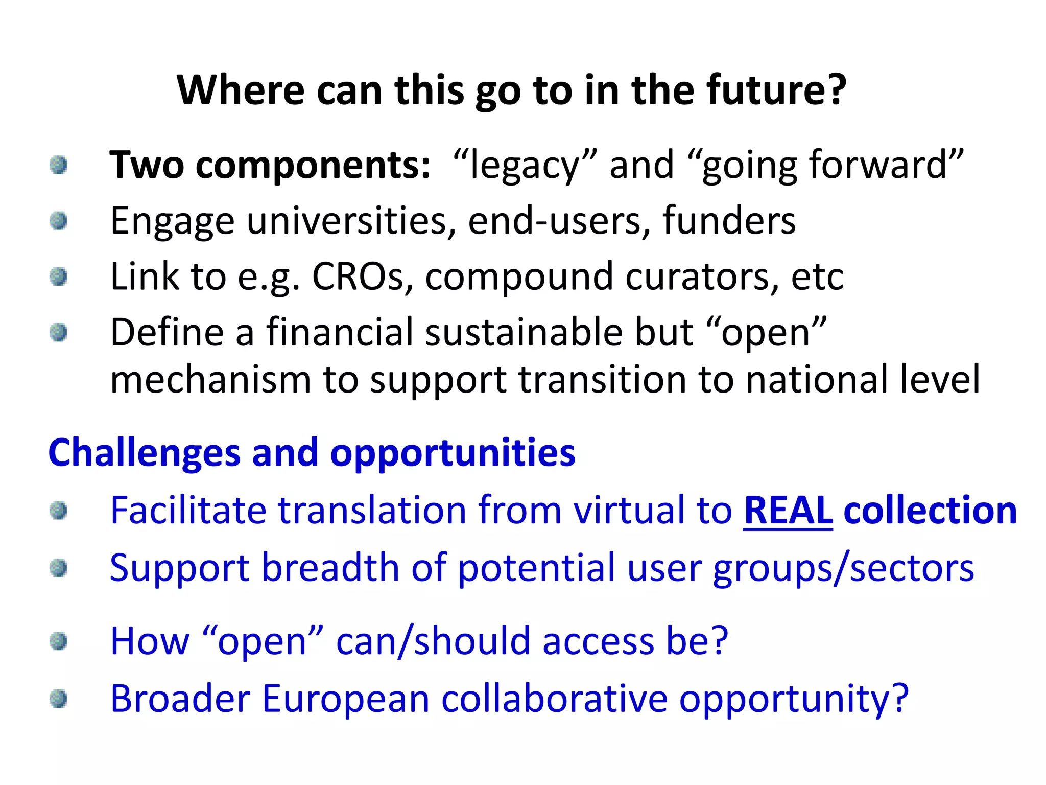 Realizing a UK National Compound Collection | PPT