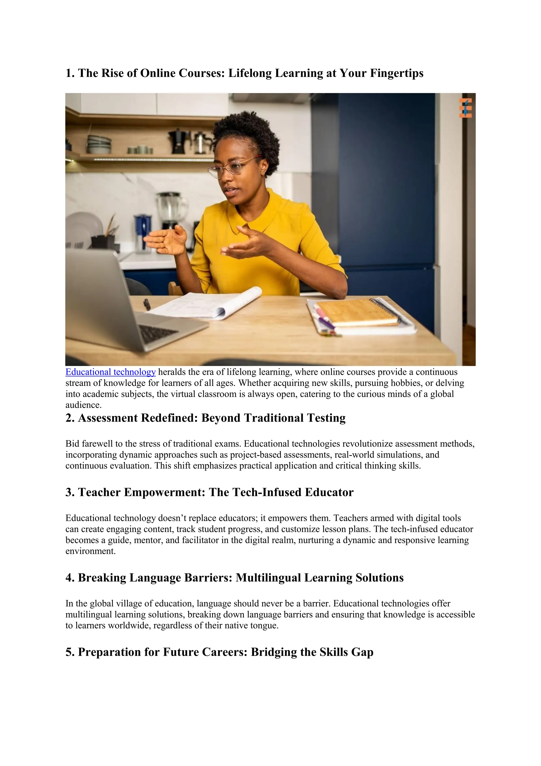 Educational Technology Transforming the Future | Future Education Magazine | PDF