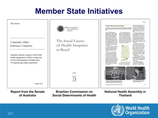 Realizing the Rio Political Declaration: Progress in Addressing the ...