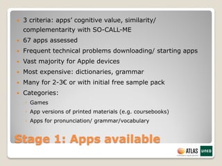 Reall: rubric for the evaluation of apps in language learning | PDF