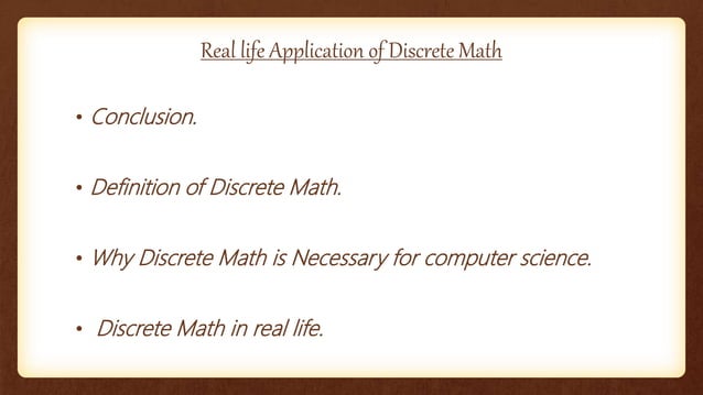 Real life application of discrete math | PPTX