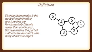 Real life application of discrete math | PPTX