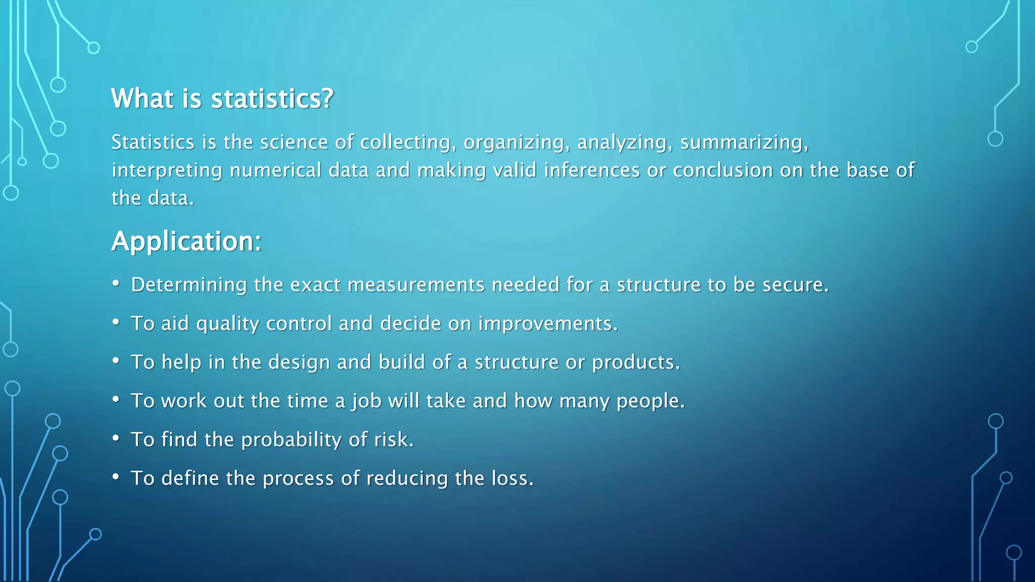Real life application of statistics in engineering | PPTX