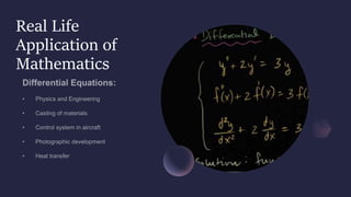 Real Life Applications of Mathematics | PPTX | Education