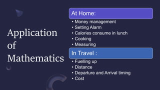 Real Life Applications of Mathematics | PPTX