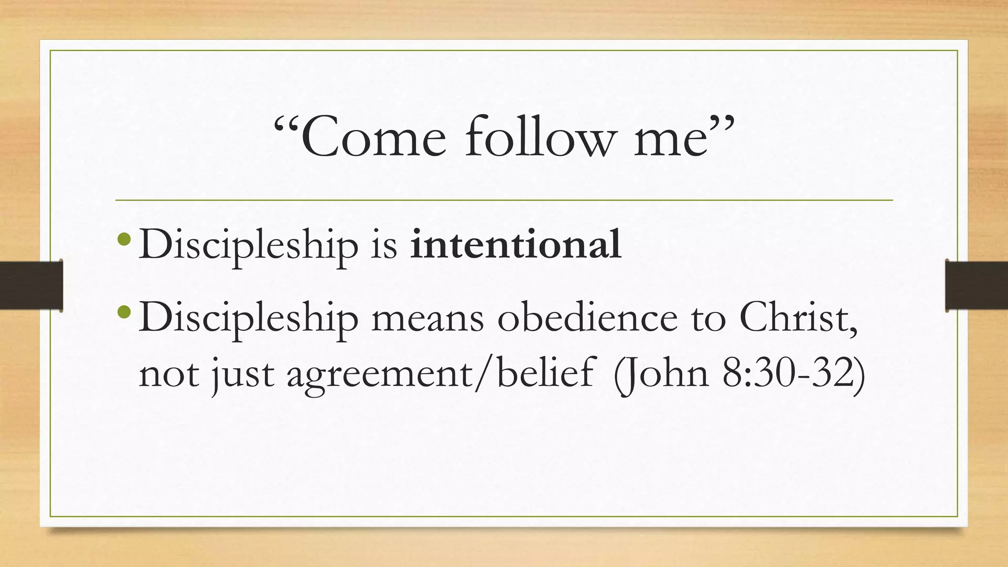 Real life discipleship - intro | PPTX