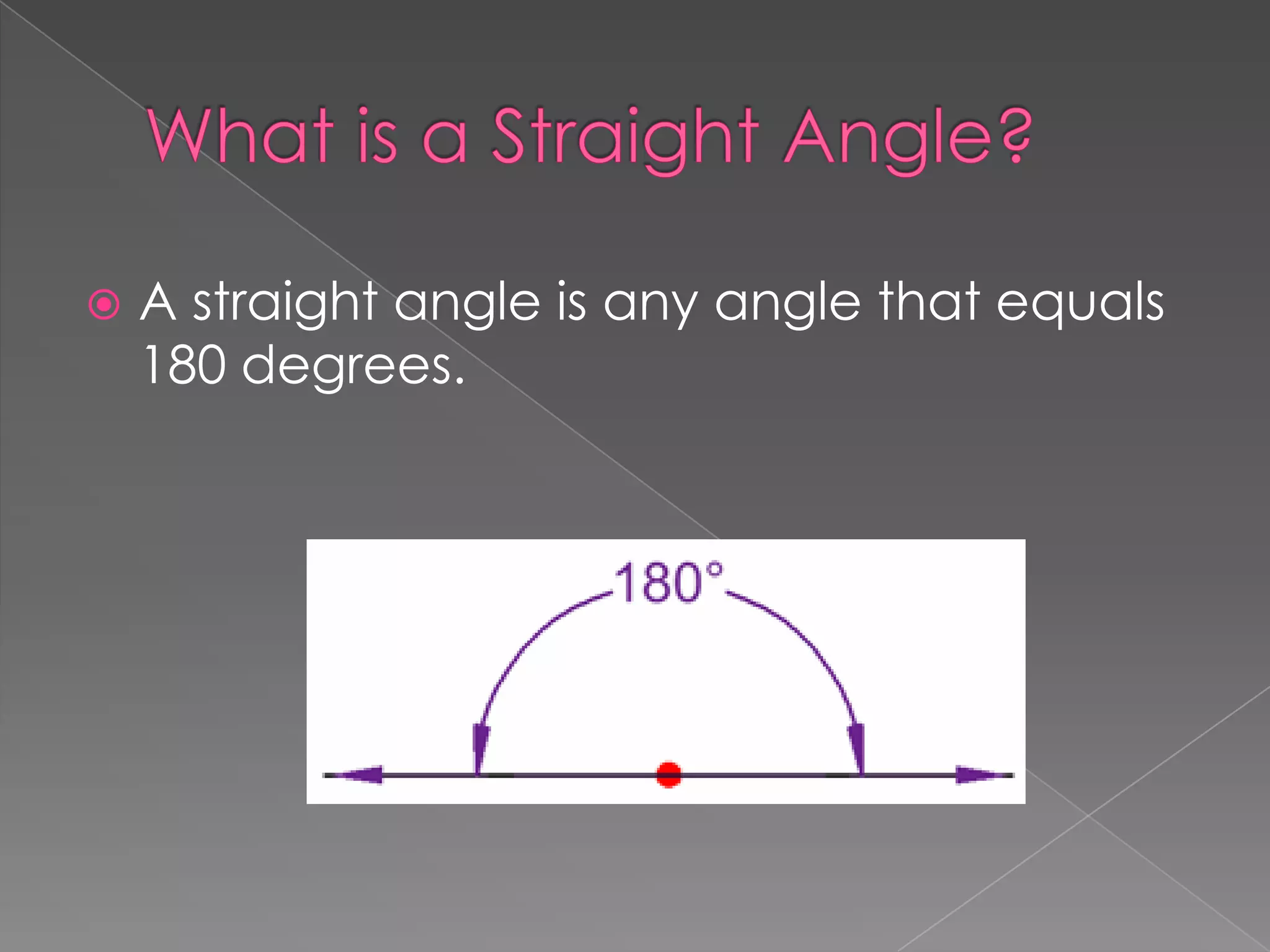 Straight Angle Examples In Real Life