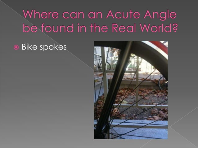 Real life examples of geometric angles | PPT