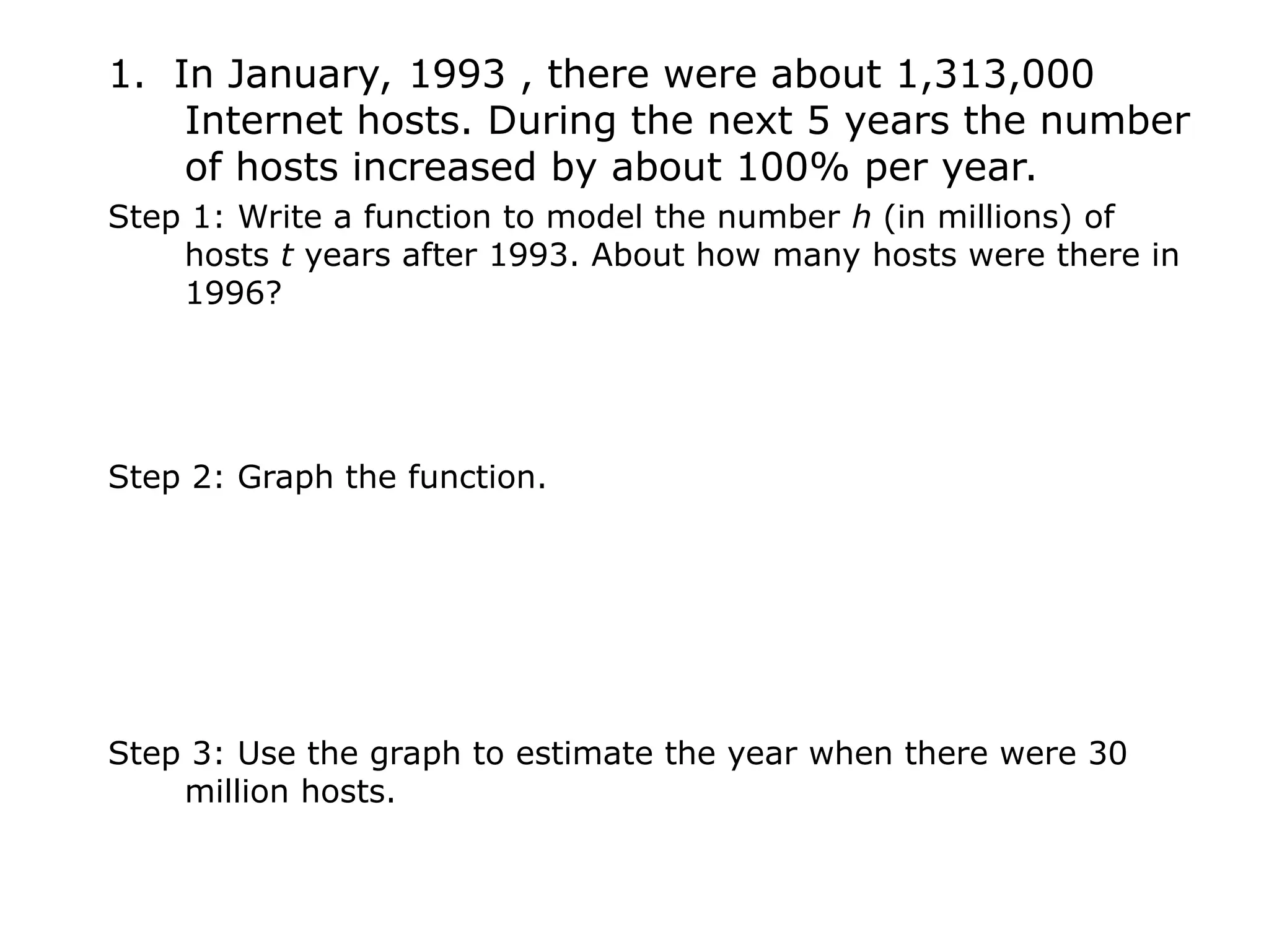 REPRESENTING real life exponential functions.ppt