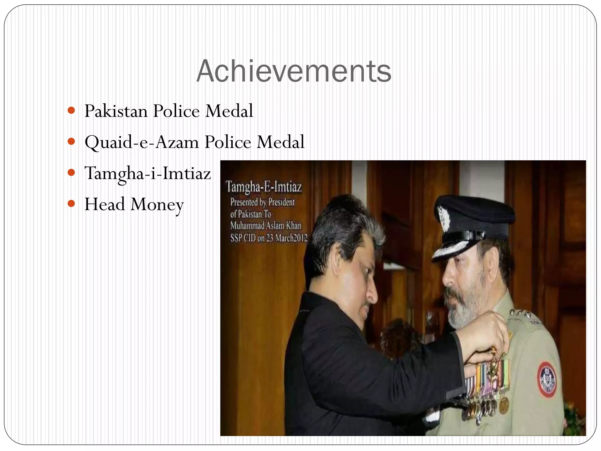 Real life hero(Chaudhary Muhammad Aslam Khan) | PPT
