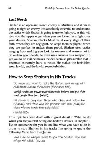 Real Life Lessons from the Holy Quran | PDF