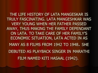 Real Life Of Lata Mangeskar | PPT