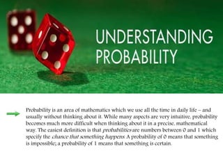 Real life situation's example on PROBABILITY | PPTX