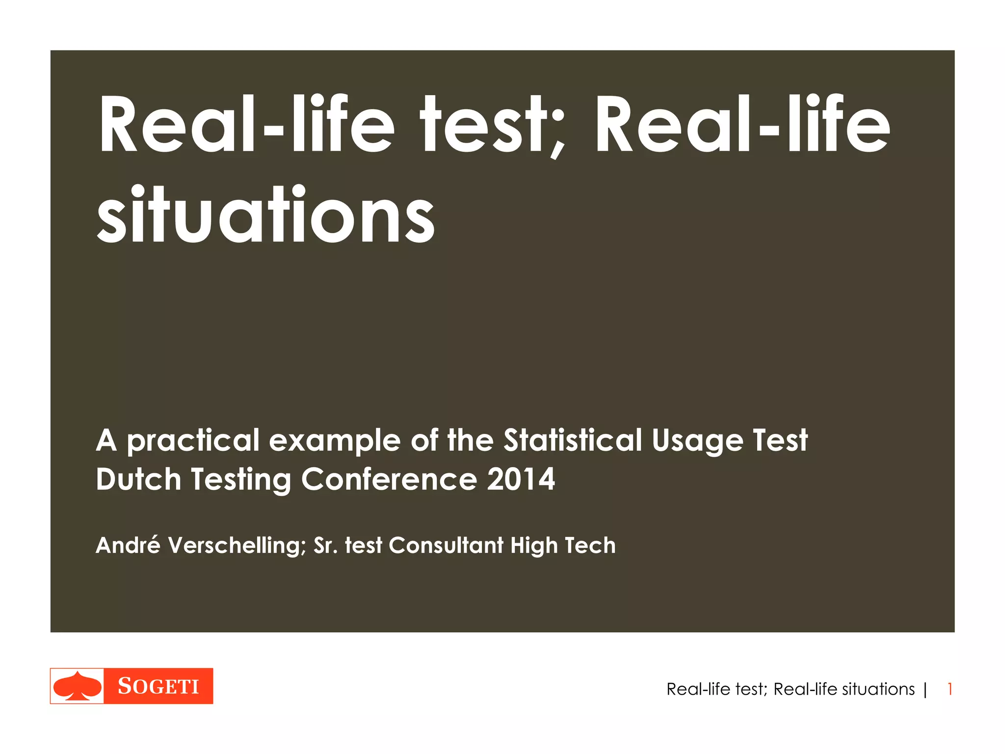 Real life test; real life situations | PPTX