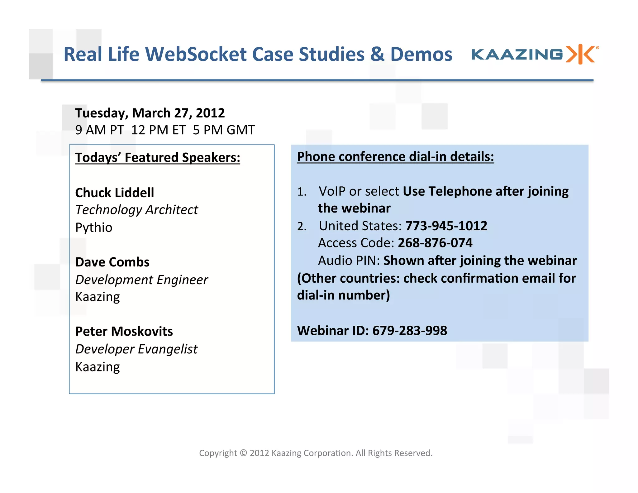 Real Life WebSocket Case Studies and Demos | PDF | Web Conferencing | Computer Software and ...